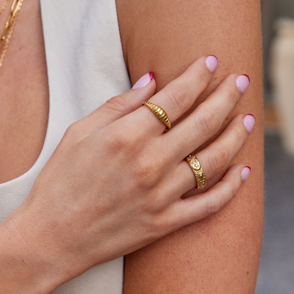 Nola Croissant Ring | Elegant Waterproof Jewellery – NAVALLI